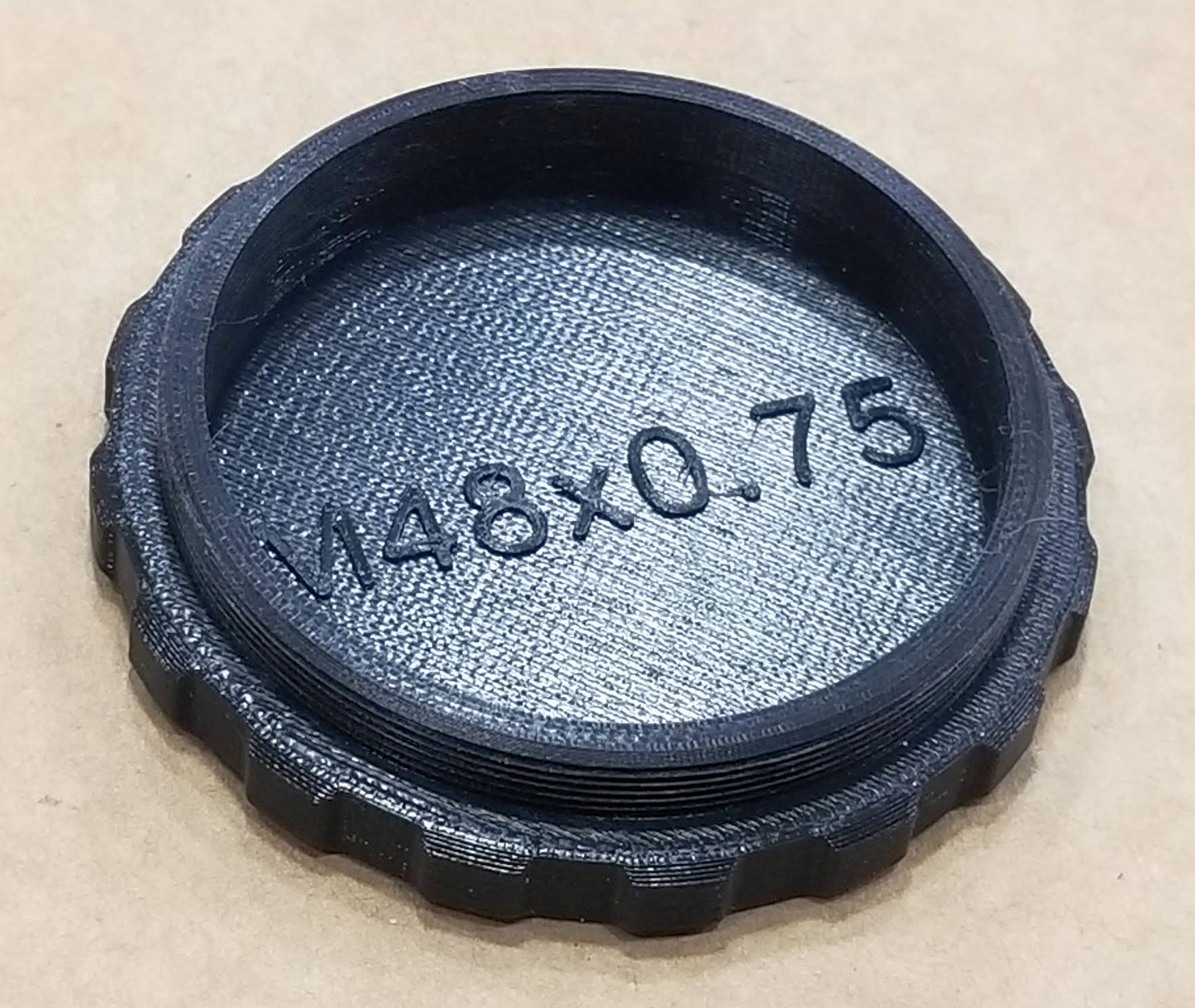 M48x0.75 threaded dust caps, male and female by drhollen | Download ...