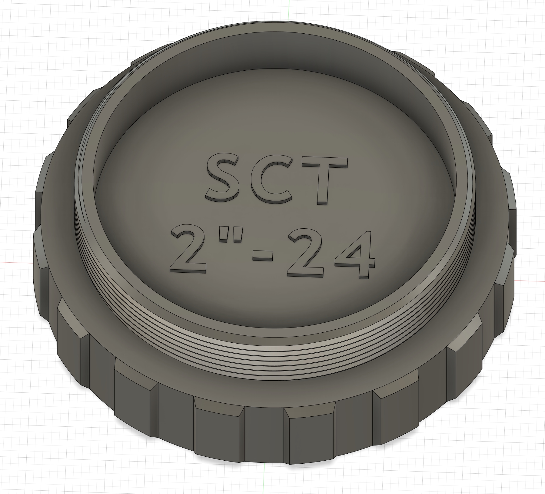 2"-24 dual-sided threaded dust cap, male/female - Schmidt-Cassegrain ...