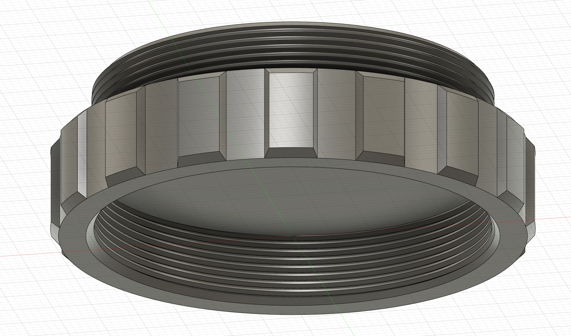 2"-24 dual-sided threaded dust cap, male/female - Schmidt-Cassegrain ...