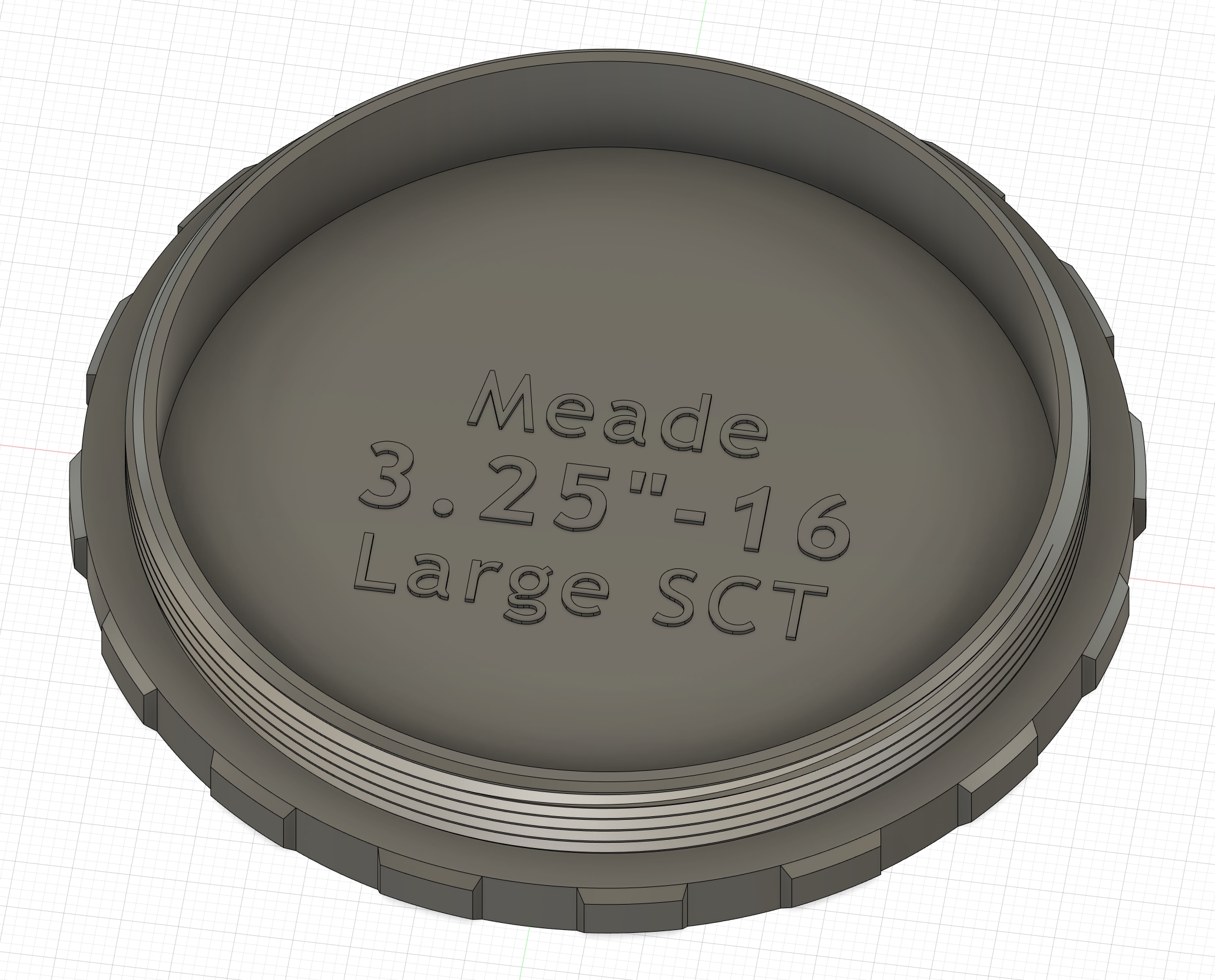 Meade 3.25"-16 threaded dust caps, male and female - large Meade SCTs ...