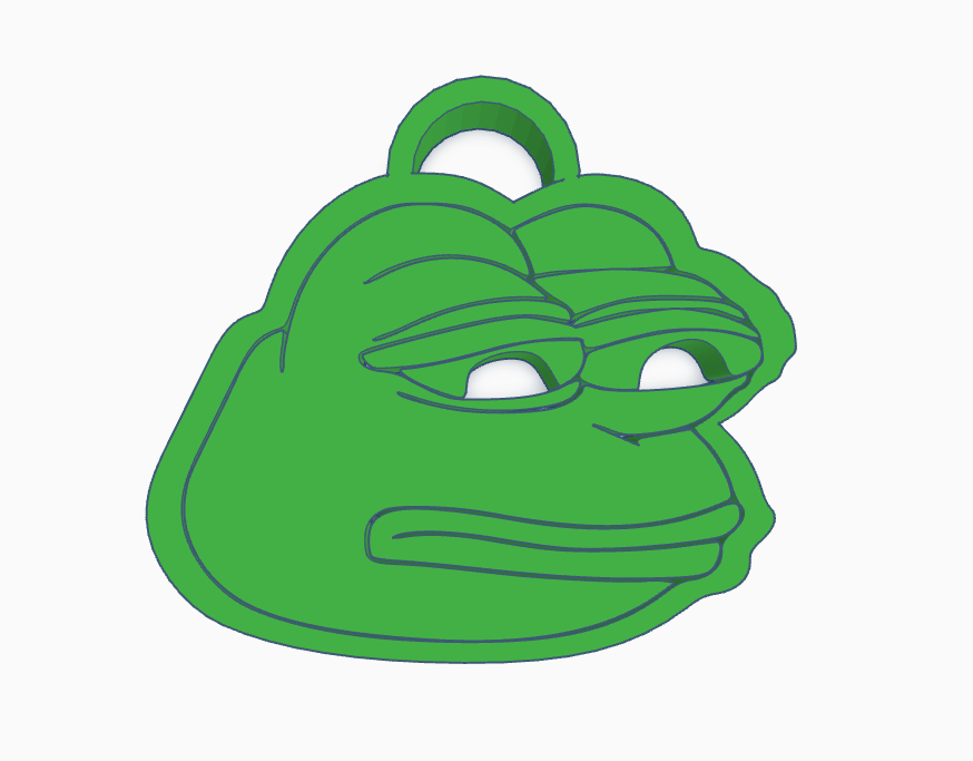Sad Pepe keyring by Daduck78 | Download free STL model | Printables.com