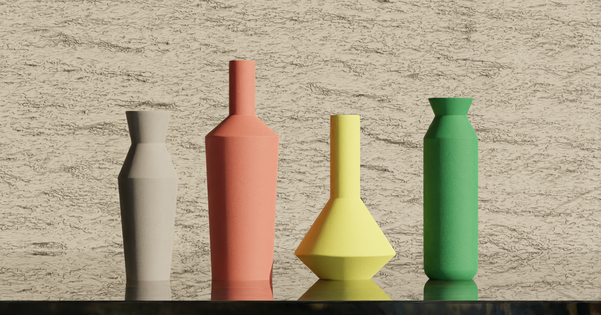 Simple Ceramic Vase - Home Decoration (Full set) by CalebTimoteo ...
