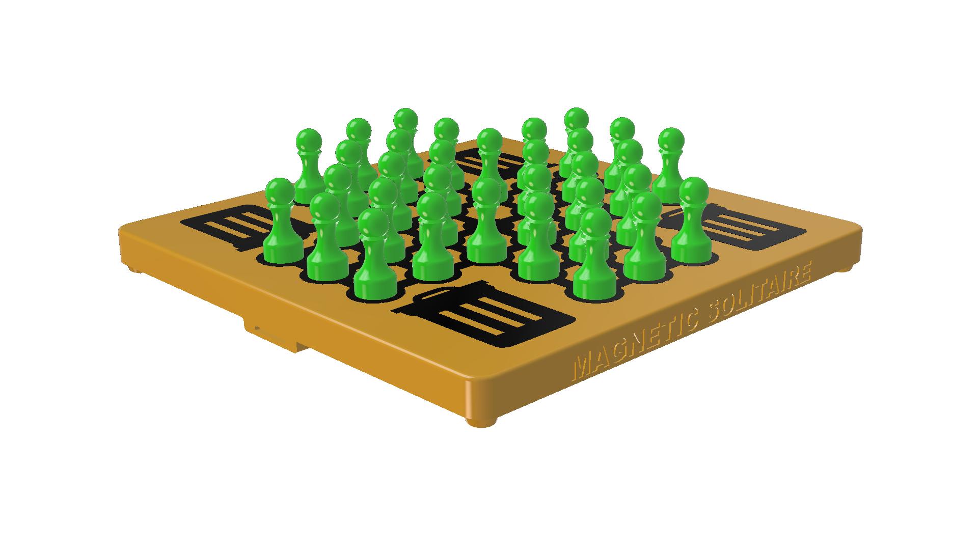 Magnetic Peg Solitaire (33 point board) by ManuelM | Download free STL ...