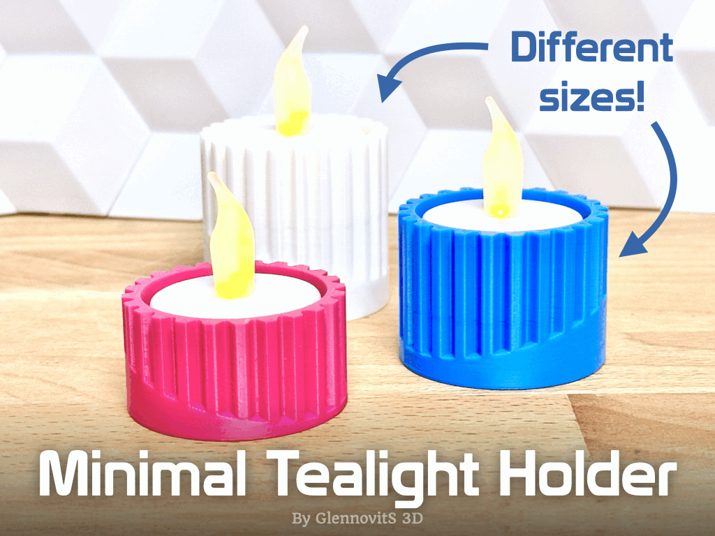 Minimalistic Tealight Holder (simple textures, modern style!) by ...