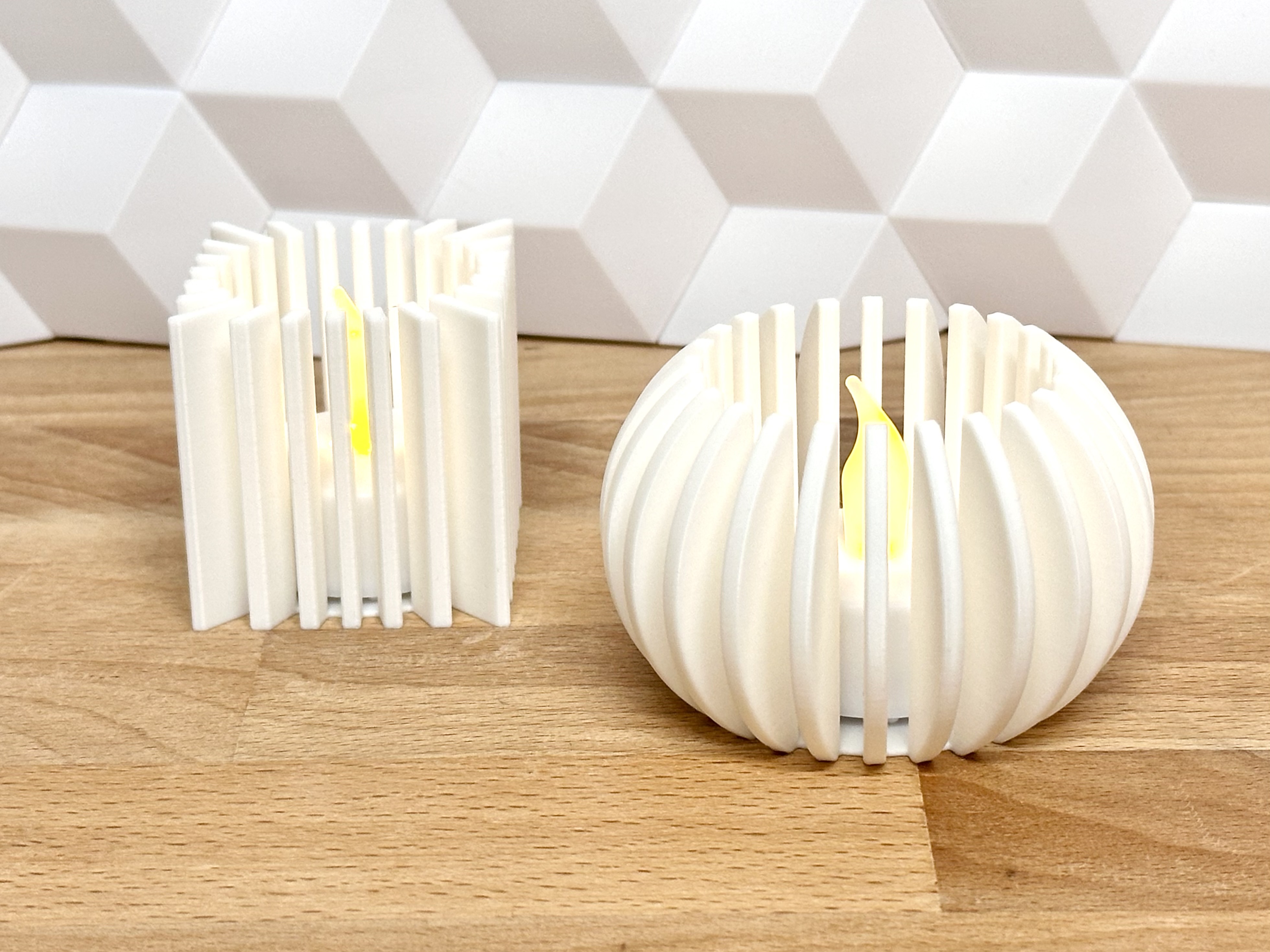 Ribbed Tealight Holder (stand for LED lights with beautiful shadows) by ...
