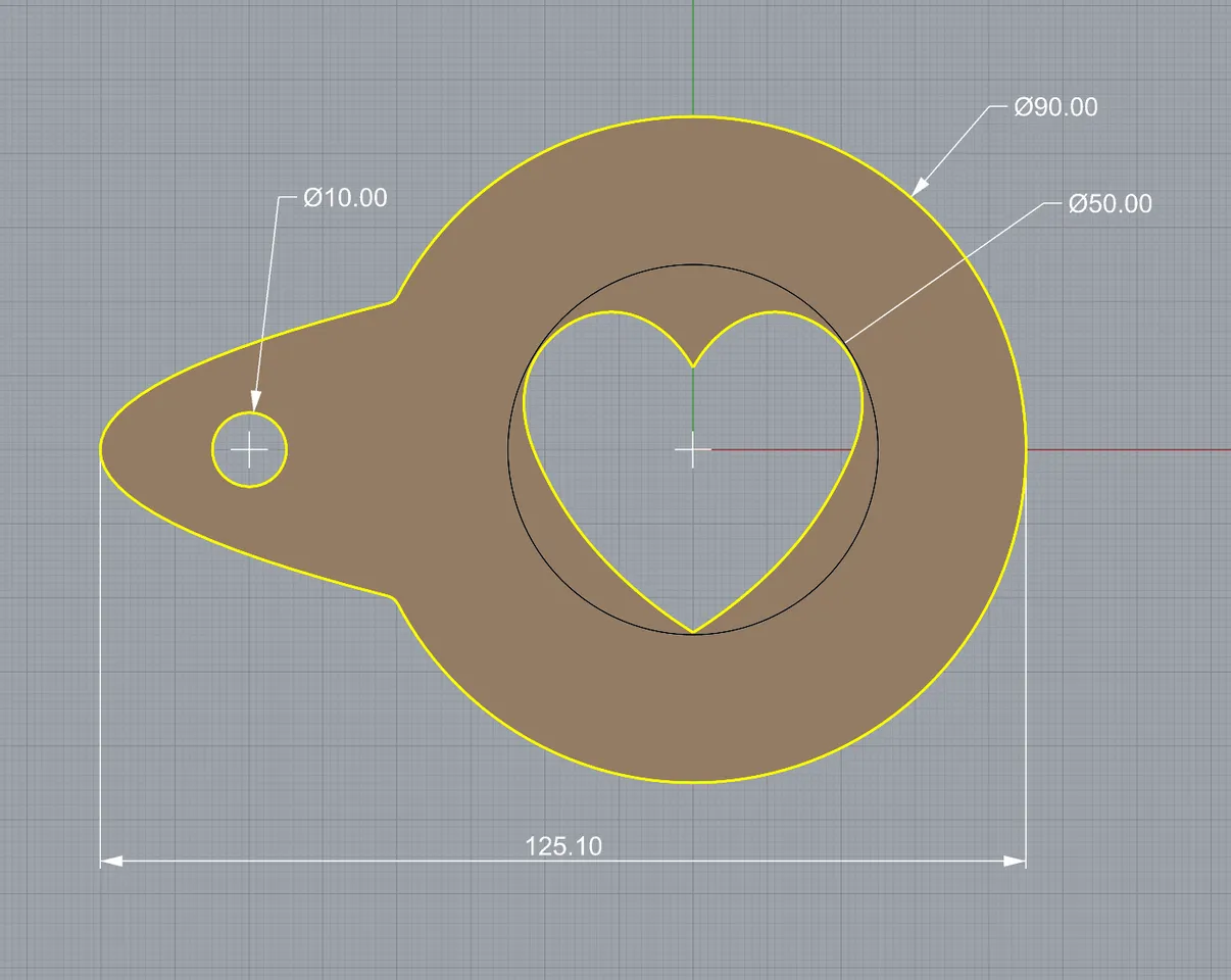 Heart coffee stencil by Agata | Download free STL model | Printables.com