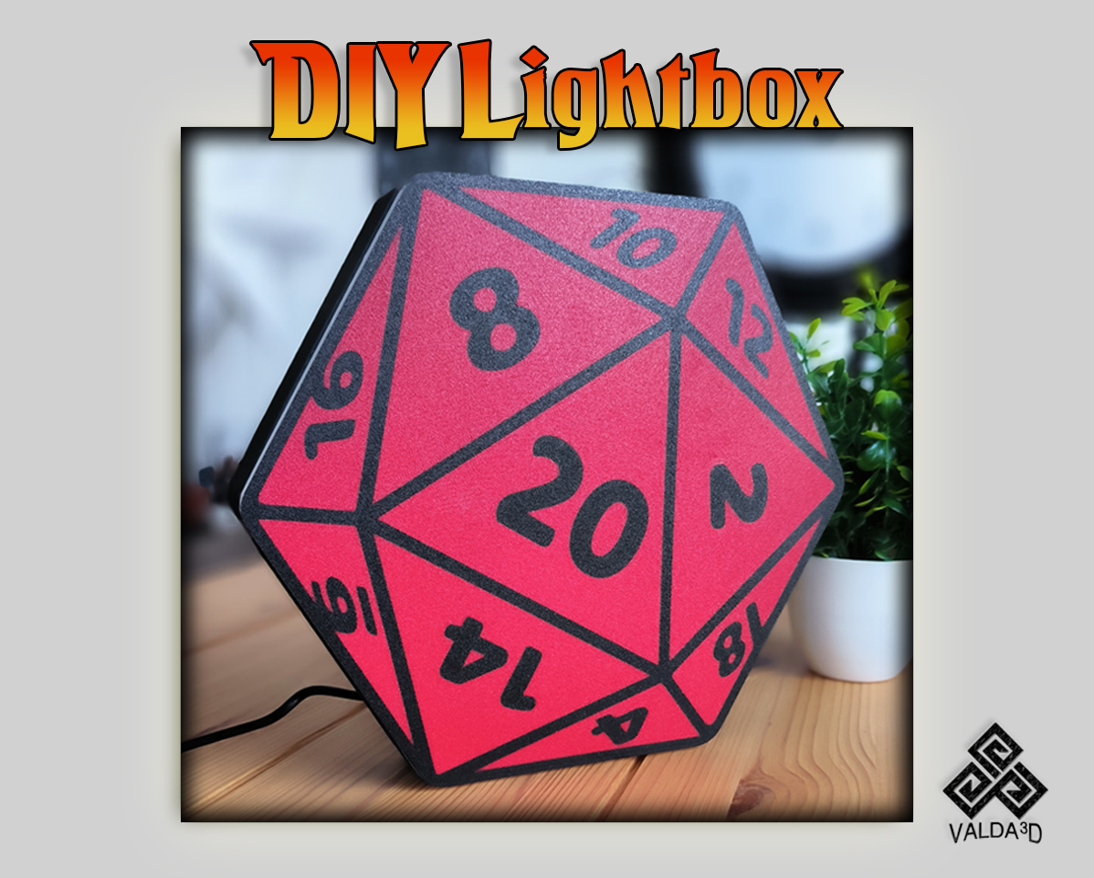 D20 Dice Lightbox Lamp - D&D by Valda3D | Download free STL model ...