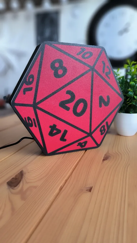 D20 Dice Lightbox Lamp - D&D by Valda3D | Download free STL model ...
