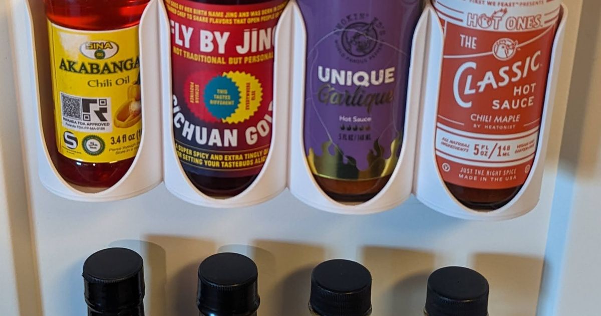 Hot Sauce Bottle Rack by Andrew Zenk | Download free STL model ...