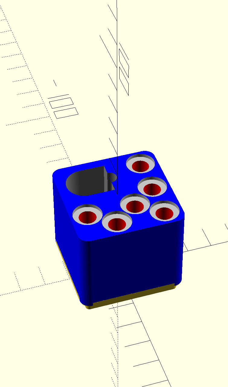 gridfinity pinecil holder with space for six tips by isbl | Download ... gridfinity pinecil holder with space for six tips by isbl | Download ...