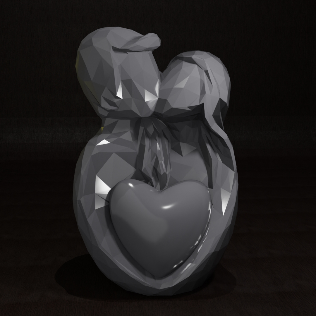 Low Poly Love Couple Liebespaar - single and dual color by Maker81 ...