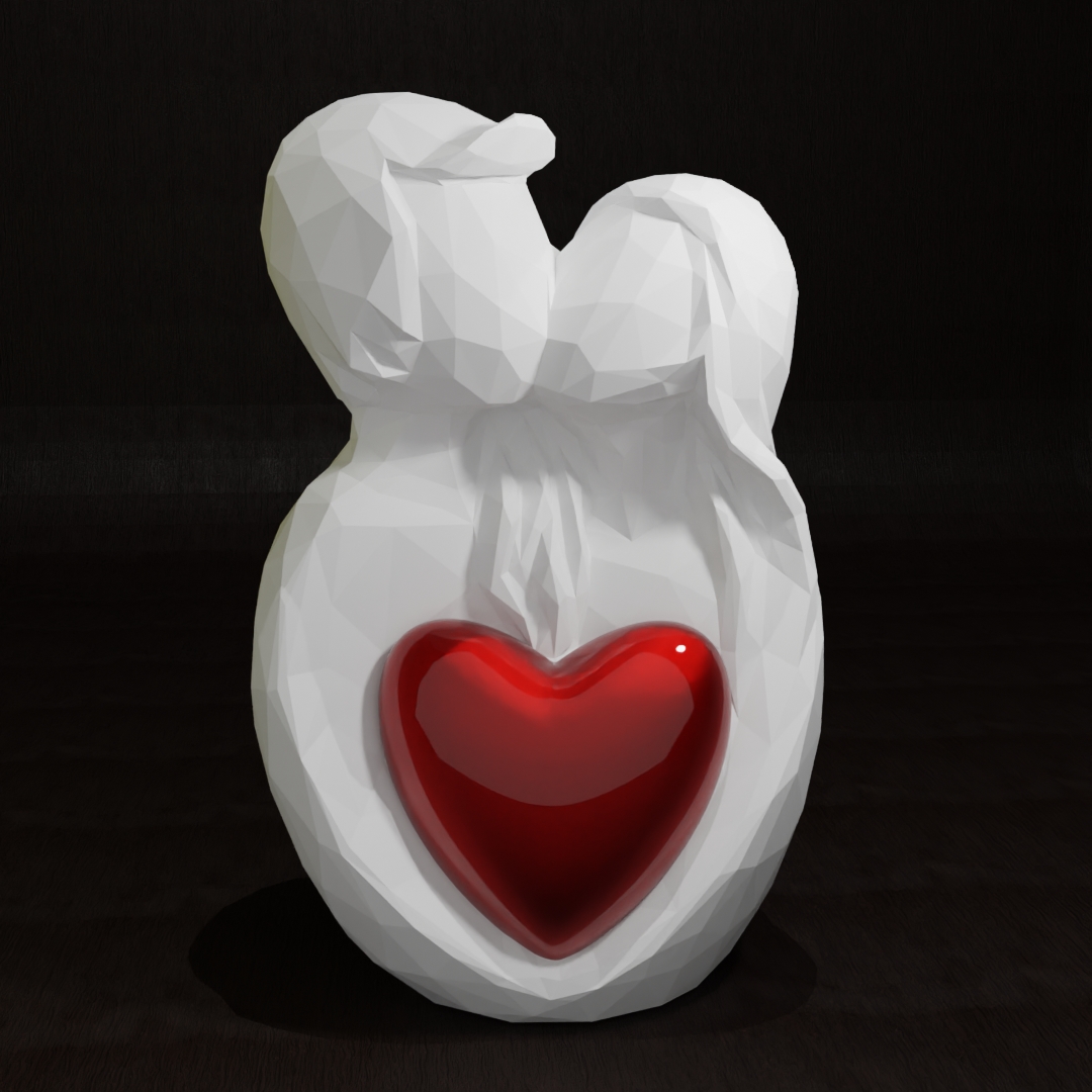Low Poly Love Couple Liebespaar - single and dual color by Maker81 ...