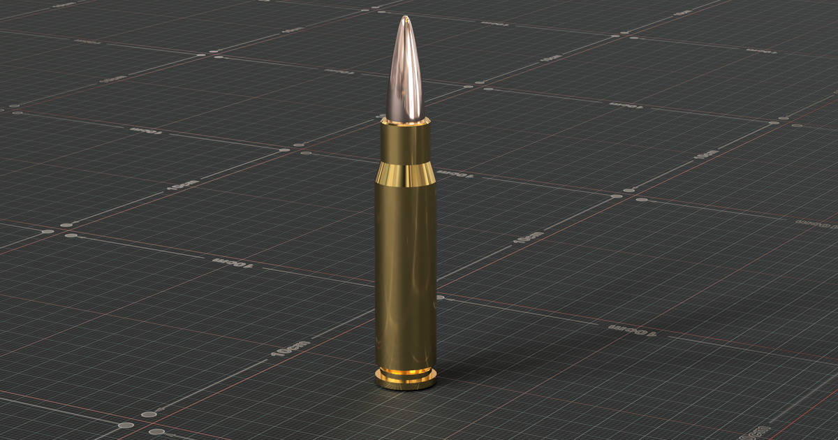308 Winchester Casing and Bullet by Faust | Download free STL model ...