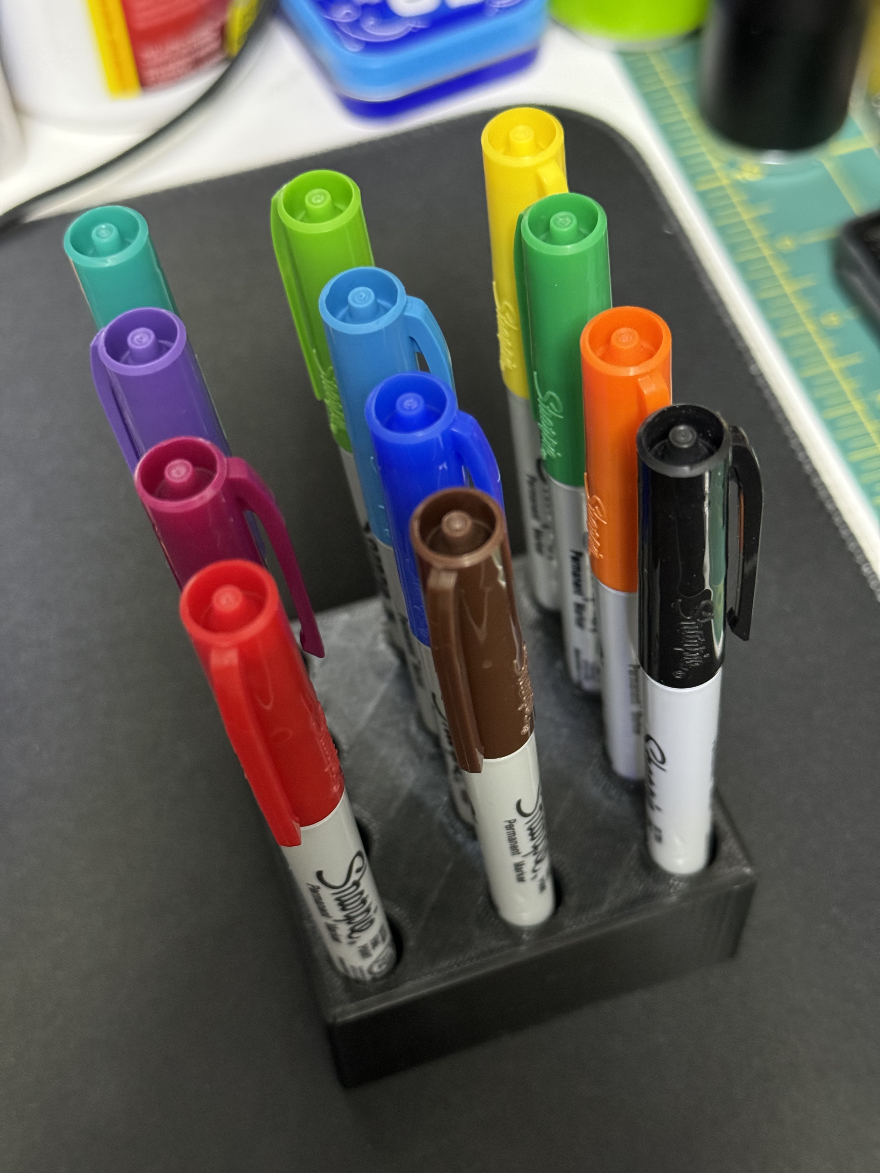 Pen Holder 3 rows by 4 rows. Will hold 12 pens. by Tedcor Industries ...
