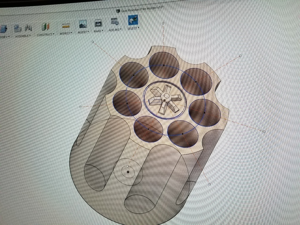 Spinning Revolver Pen Pencil Holder by Big Dog 3D Creations | Download ...