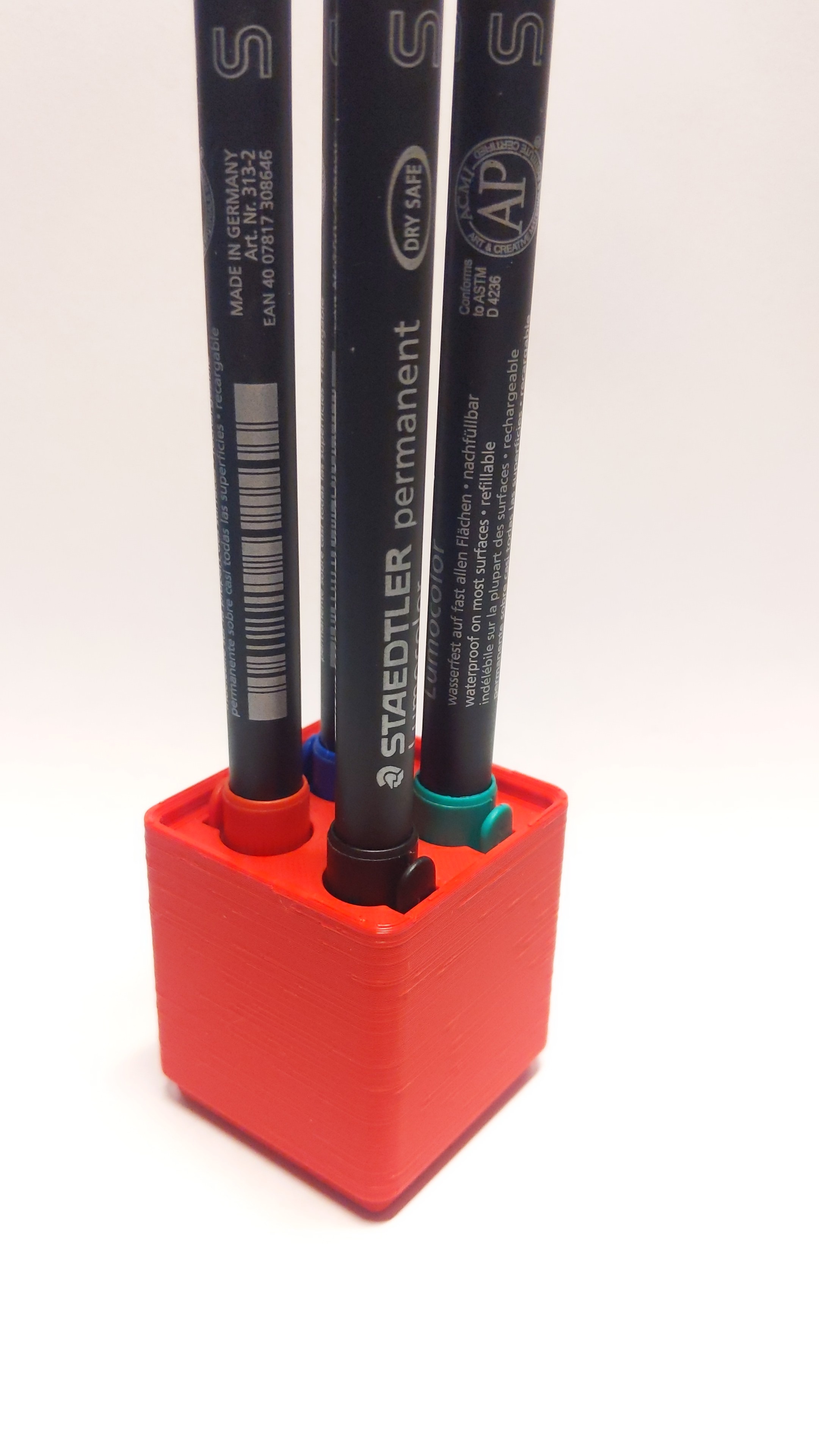 Gridfinity 1X1 fine tip felt pen holder (cap side down) by 3dprose ...