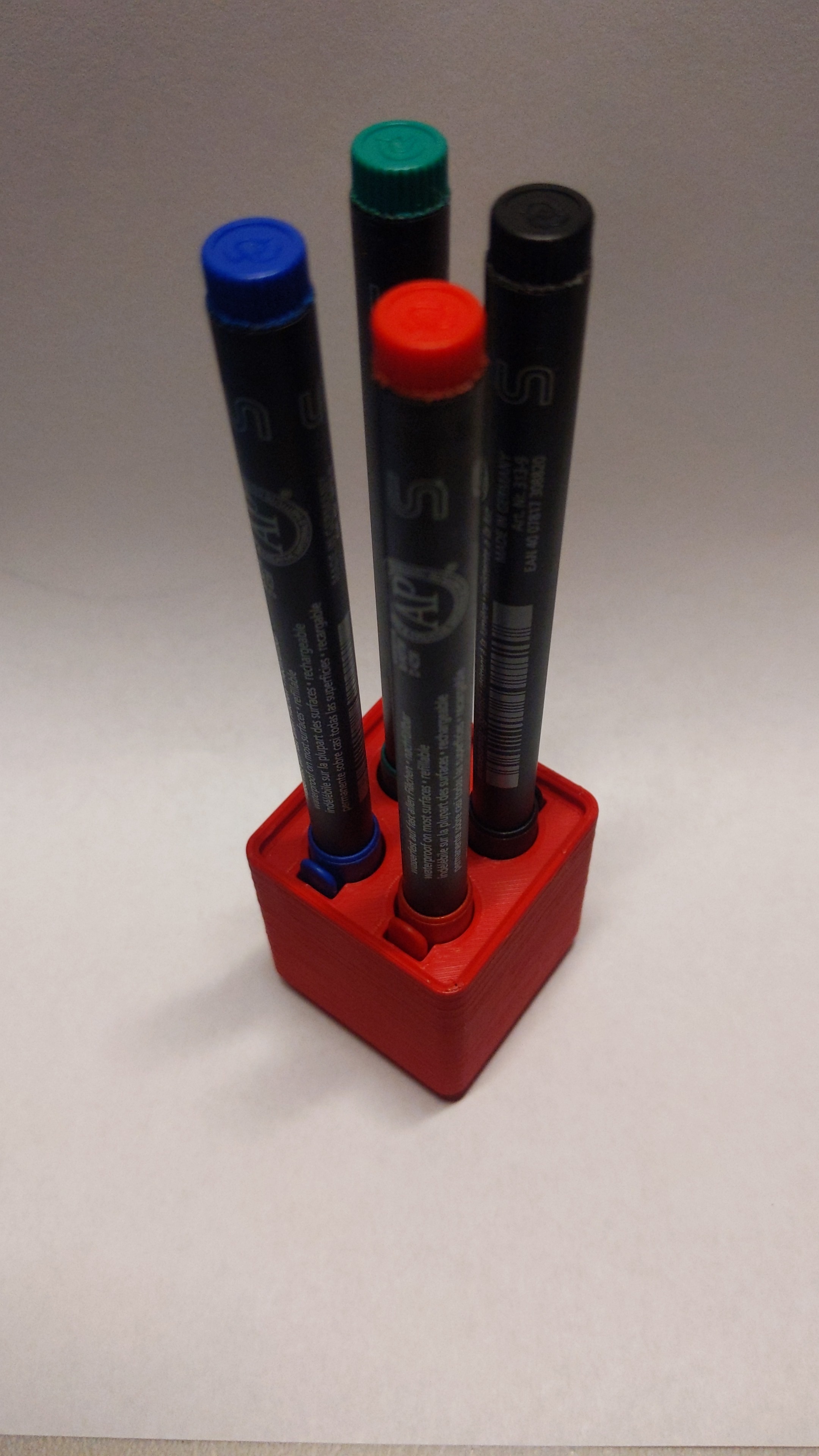 Gridfinity 1X1 fine tip felt pen holder (cap side down) by 3dprose ...