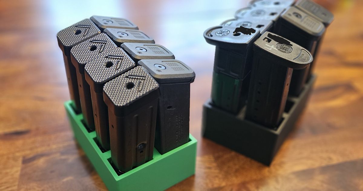 Pistol Magazine Stand 4x2 by SupaFletch | Download free STL model ...