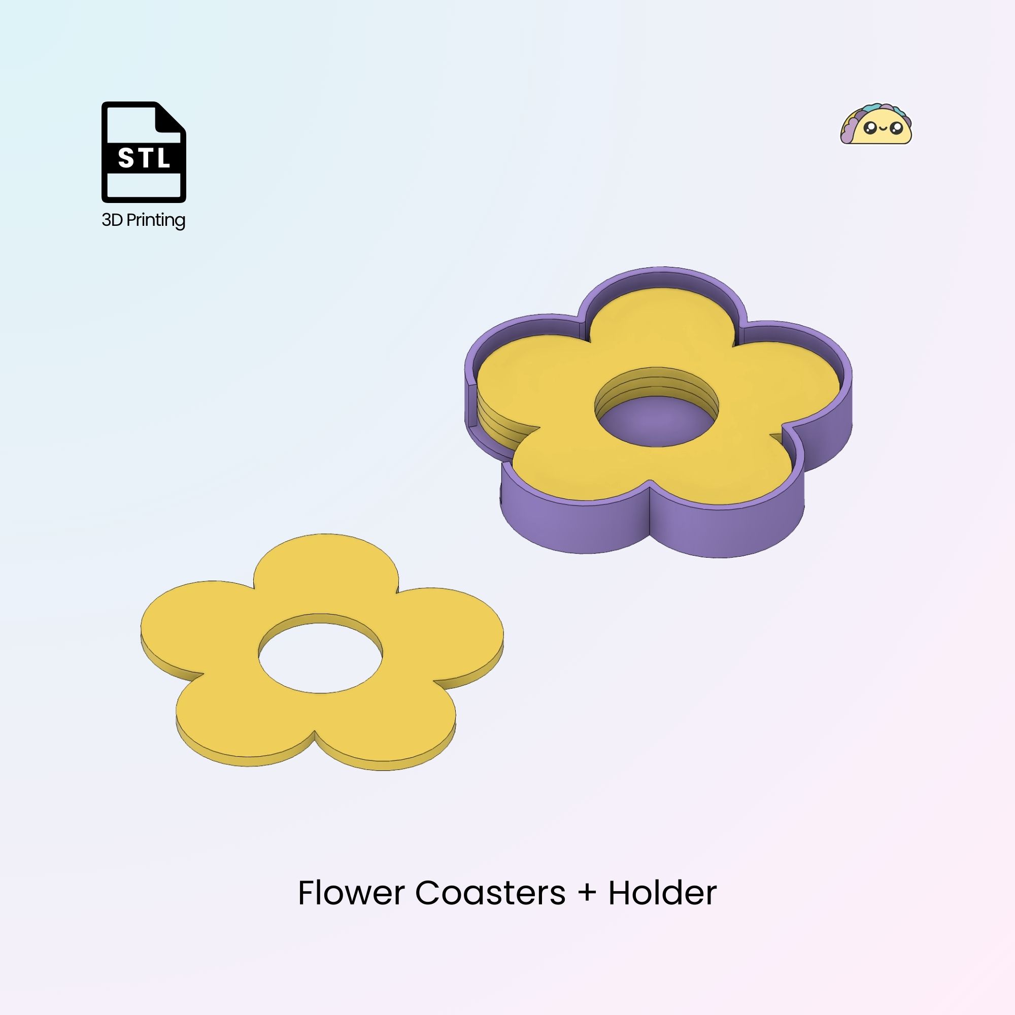 Flower Coasters and Holder, Daisy Coaster, Holds 4 by TacoDimension ...