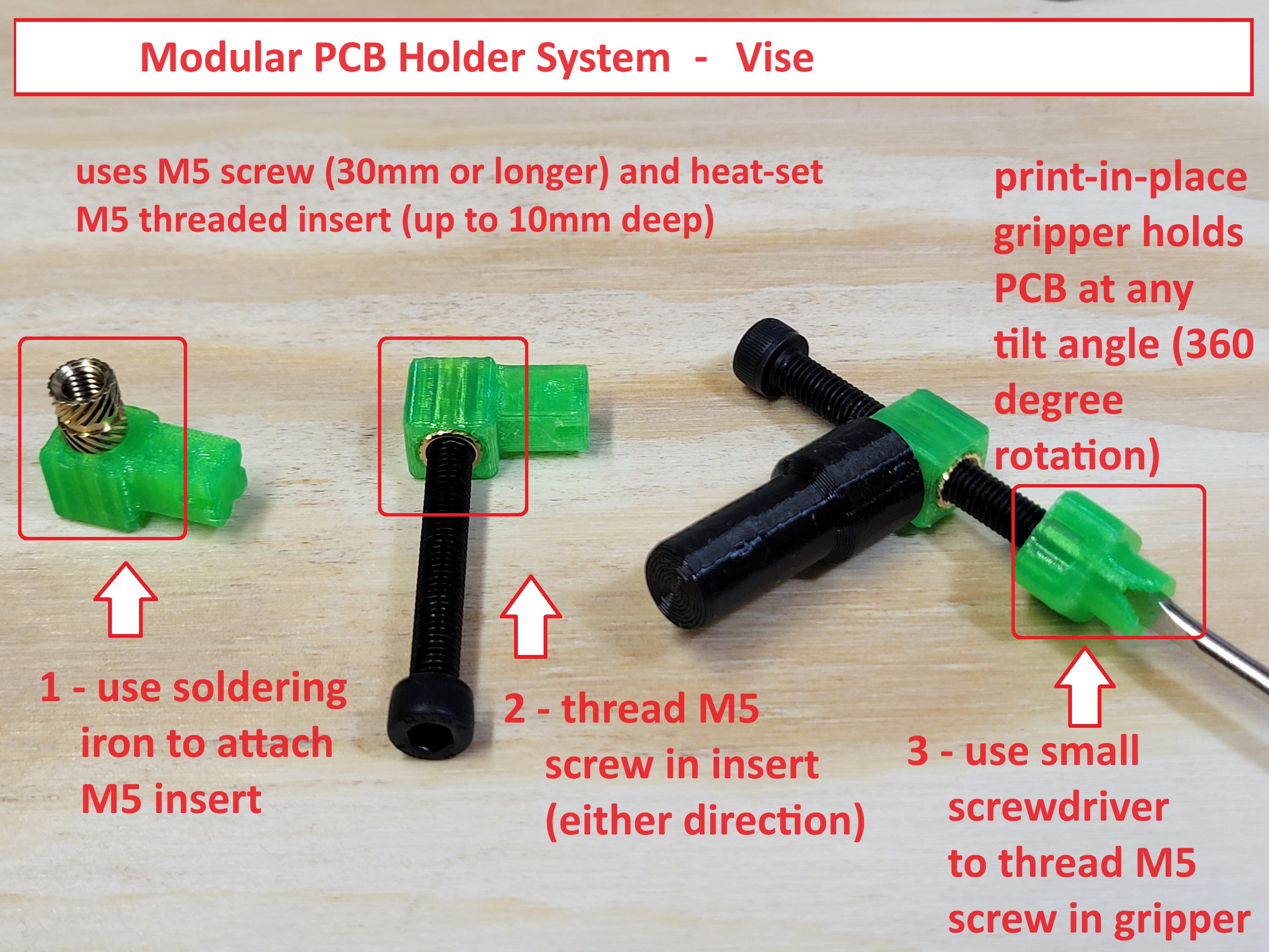 Modular PCB Holder System by Phil Caruso | Download free STL model ...