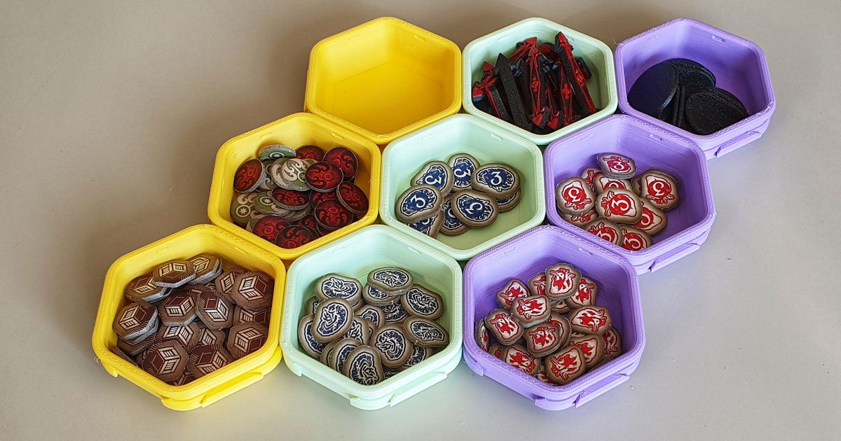 Interlocking Sorting Cups (Hex Shape) - Version 2 by DrFeelgood ...