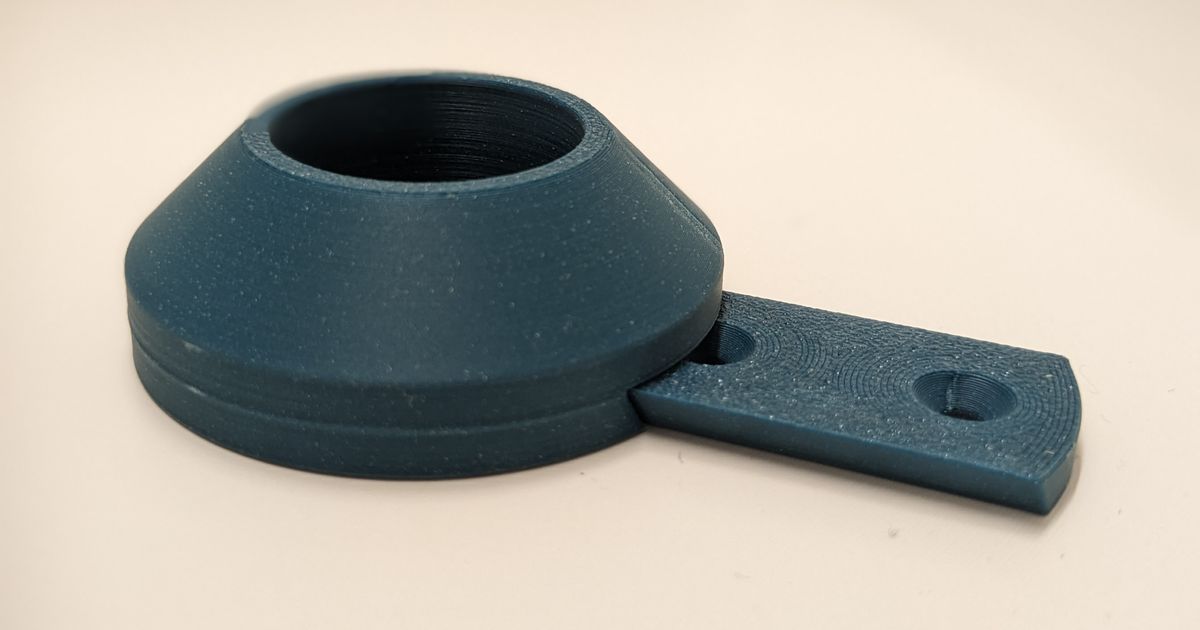 End Bracket for pipes / poles / rods 25mm -no visible screws! by ...