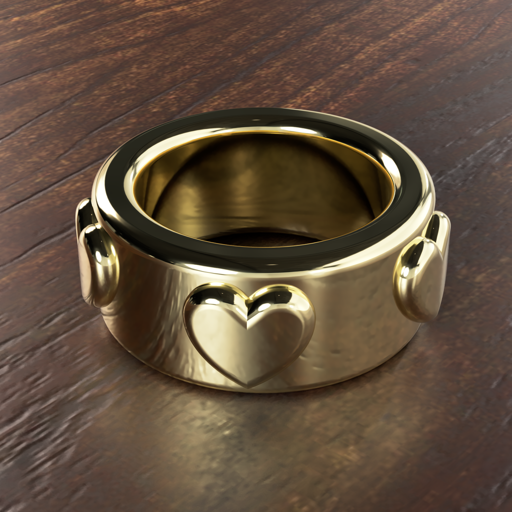 Love Heart rings by dantech | Download free STL model | Printables.com