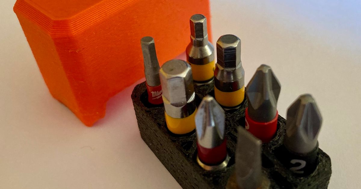 mini bits box for 1/4" bits by s6monts | Download free STL model ...