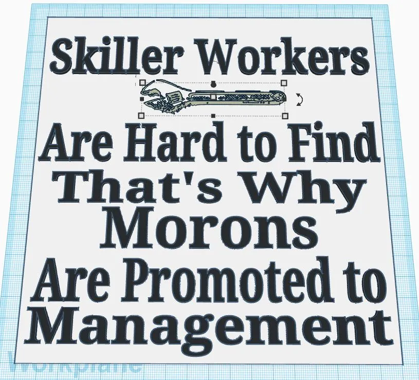 Skilled Workers Sign by Phantom Printer | Download free STL model ...