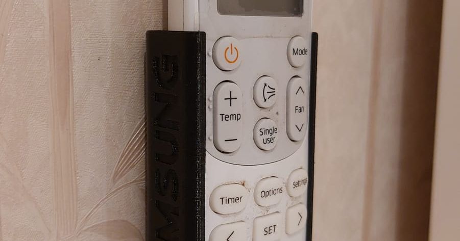Samsung A/C remote wallmount by ROYALE | Download free STL model ...