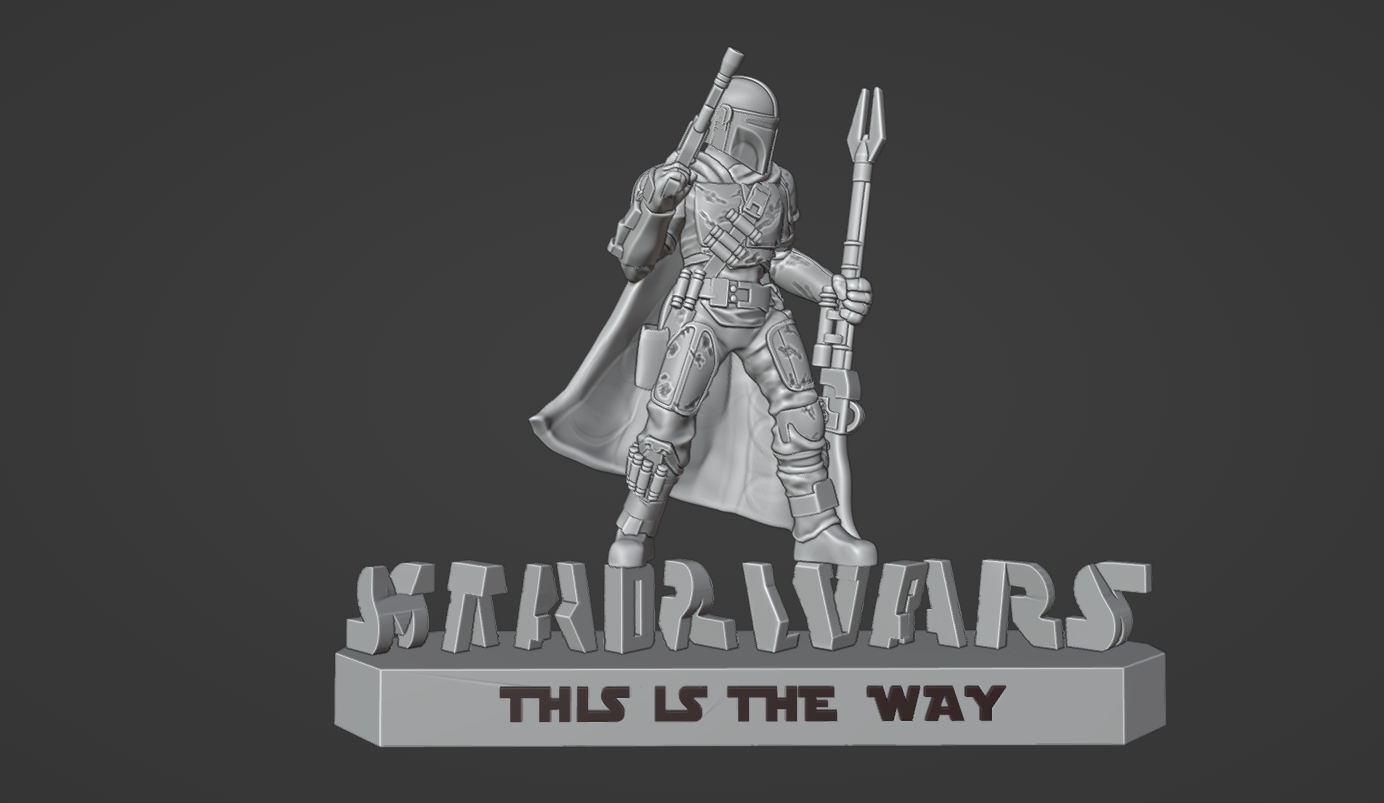 Mandarian figurine + StarWars pedestal by Dimmu_Ogir | Download free ...