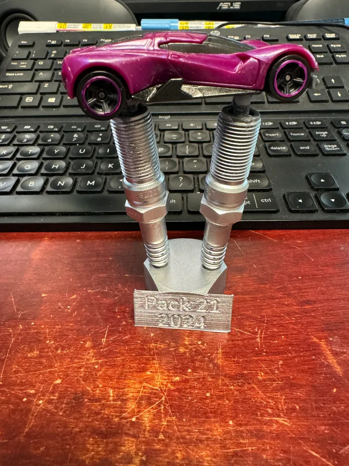 Pinewood Derby Spark Plug Trophy by TangoFoxtrot256 | Download free STL ...
