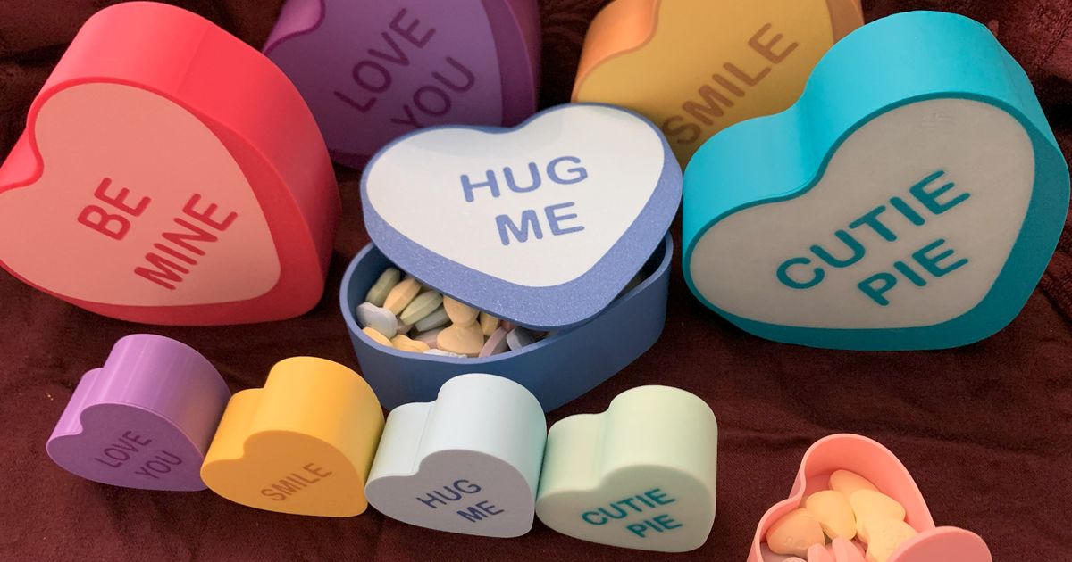 Conversation Heart Boxes by Misspixistix | Download free STL model ...