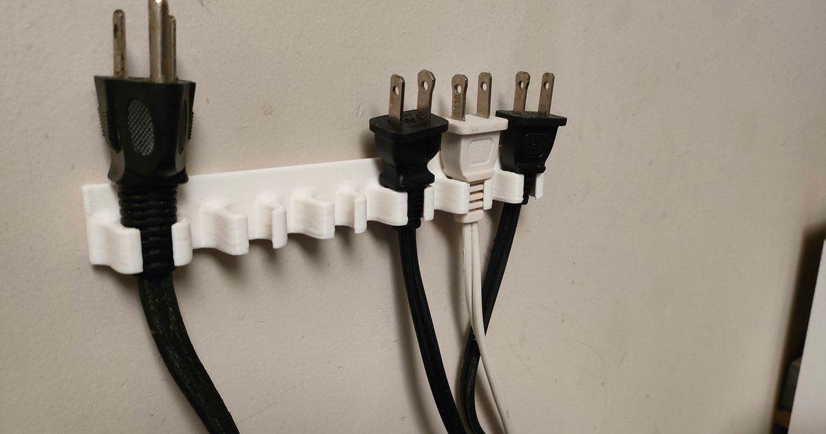 Wall Mounted 6-Plug Holder by Dorito | Download free STL model ...