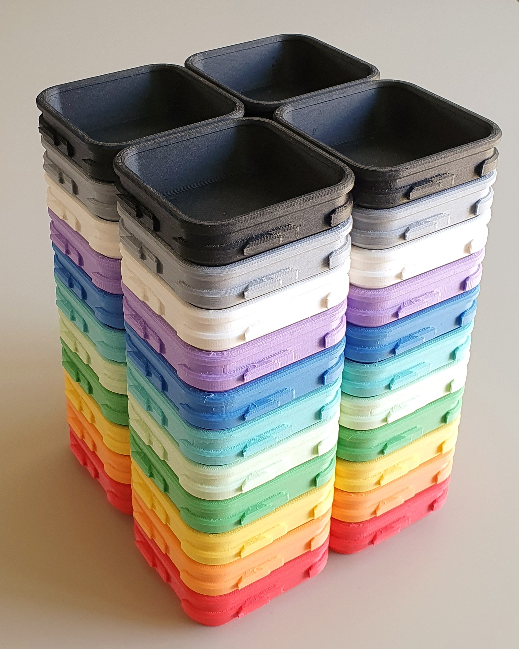 Interlocking Sorting Cups (Square Shape) by DrFeelgood | Download free ...