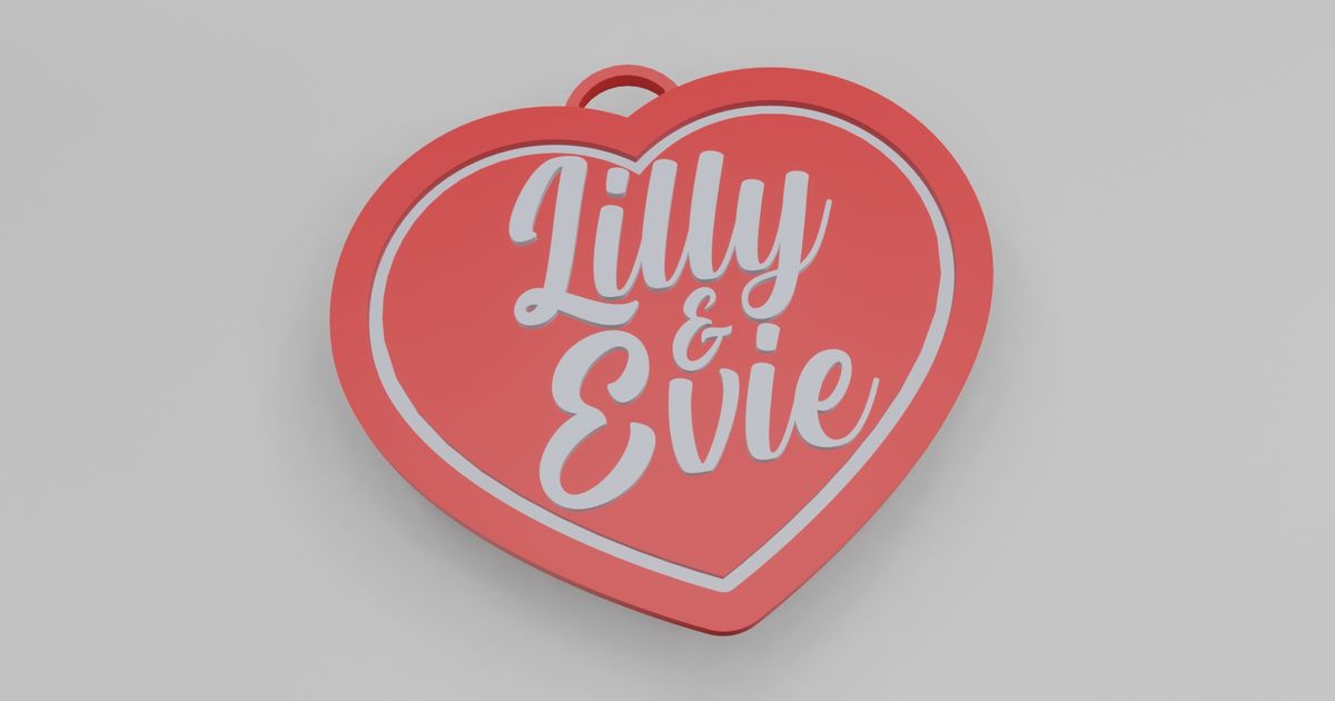 Heart Key Tag Keyring by BRiiGGEN | Download free STL model ...