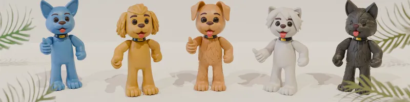 Modular Jointed Dogs by 3DPrintable | Download free STL model ...