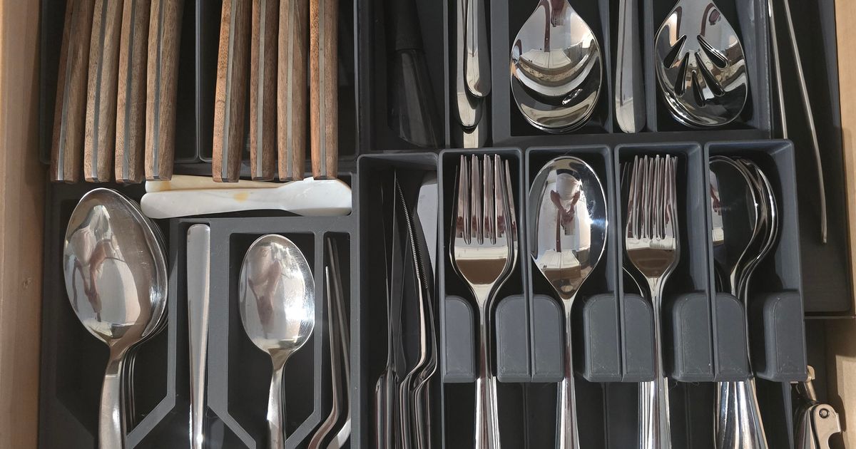 Gridfinity Silverware Holder Adjustable by boasist | Download free STL model | Printables.com