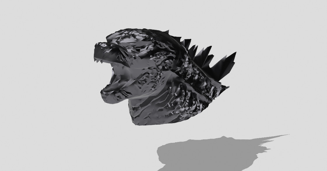 Godzilla head by Mr. Poly | Download free STL model | Printables.com