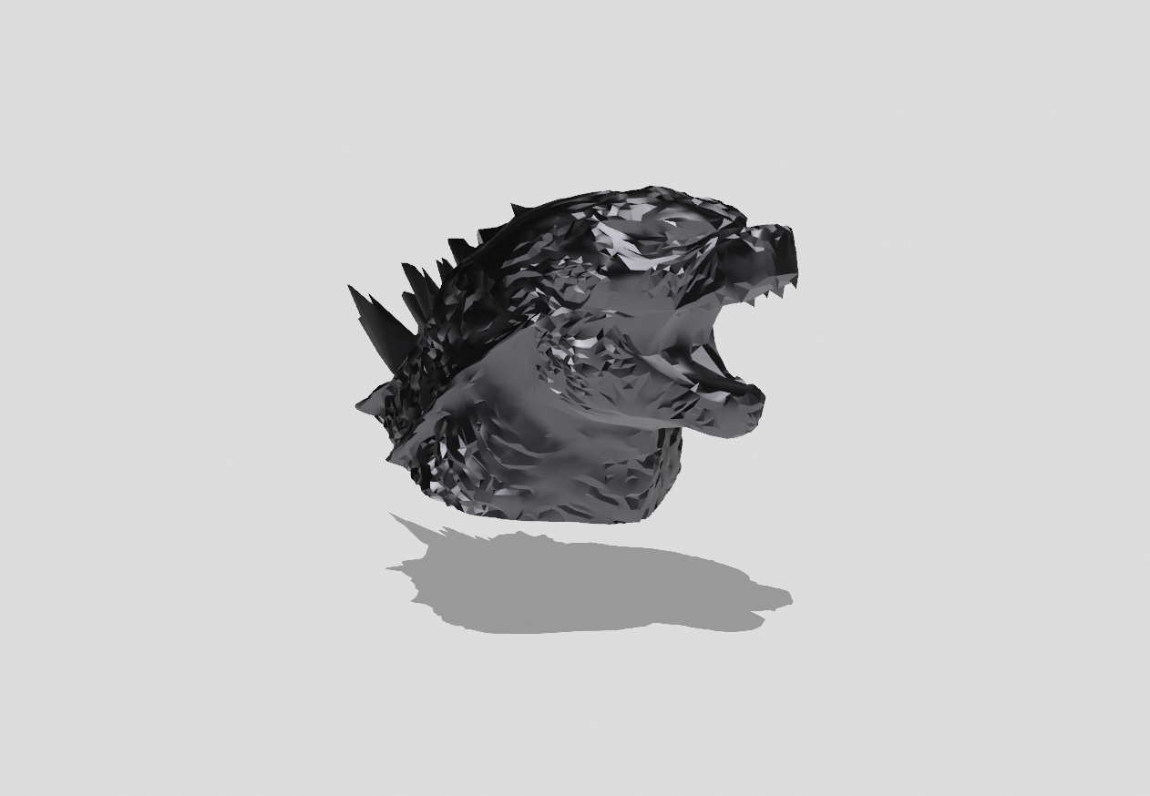 Godzilla head by Mr. Poly | Download free STL model | Printables.com