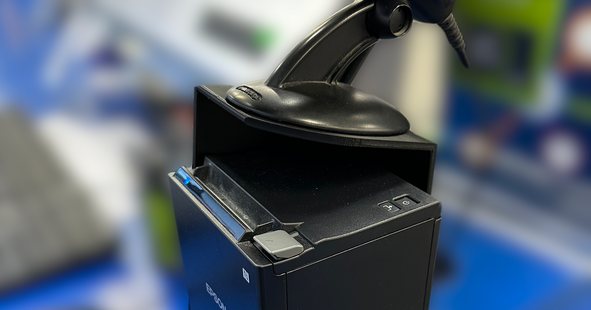 Receipt printer and barcode scanner holder by John Murphy | Download ...