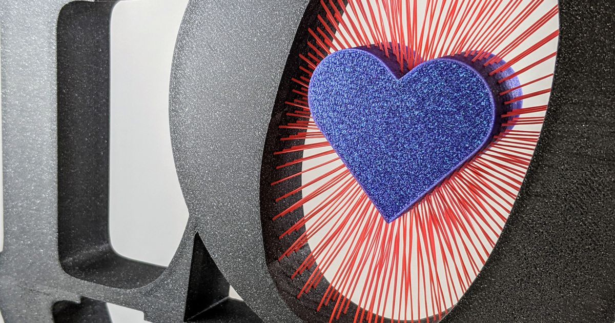 Love Sign String Art by Grandpa 3DPrints | Download free STL model ...