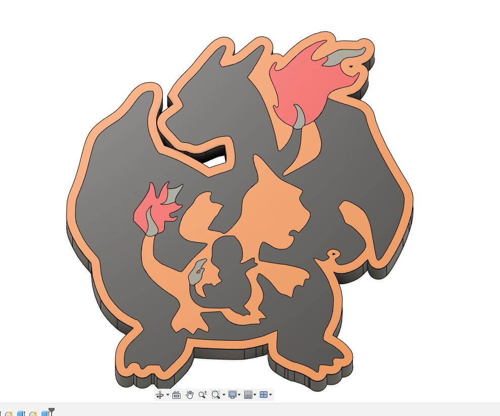Charmander, Charmeleon, Charizard Evolve Light Box / Wall Art por Tri ...