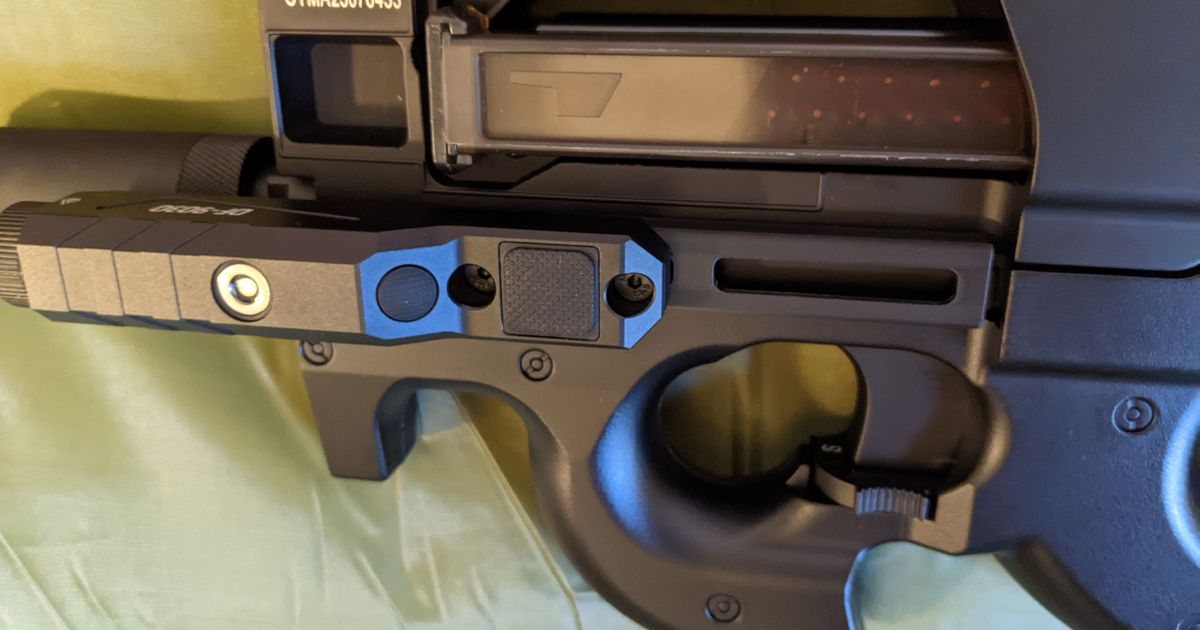 M-LOK compatible adapter for airsoft P90 (CYMA/CYBERGUN) by Lemo | Download free STL model ...