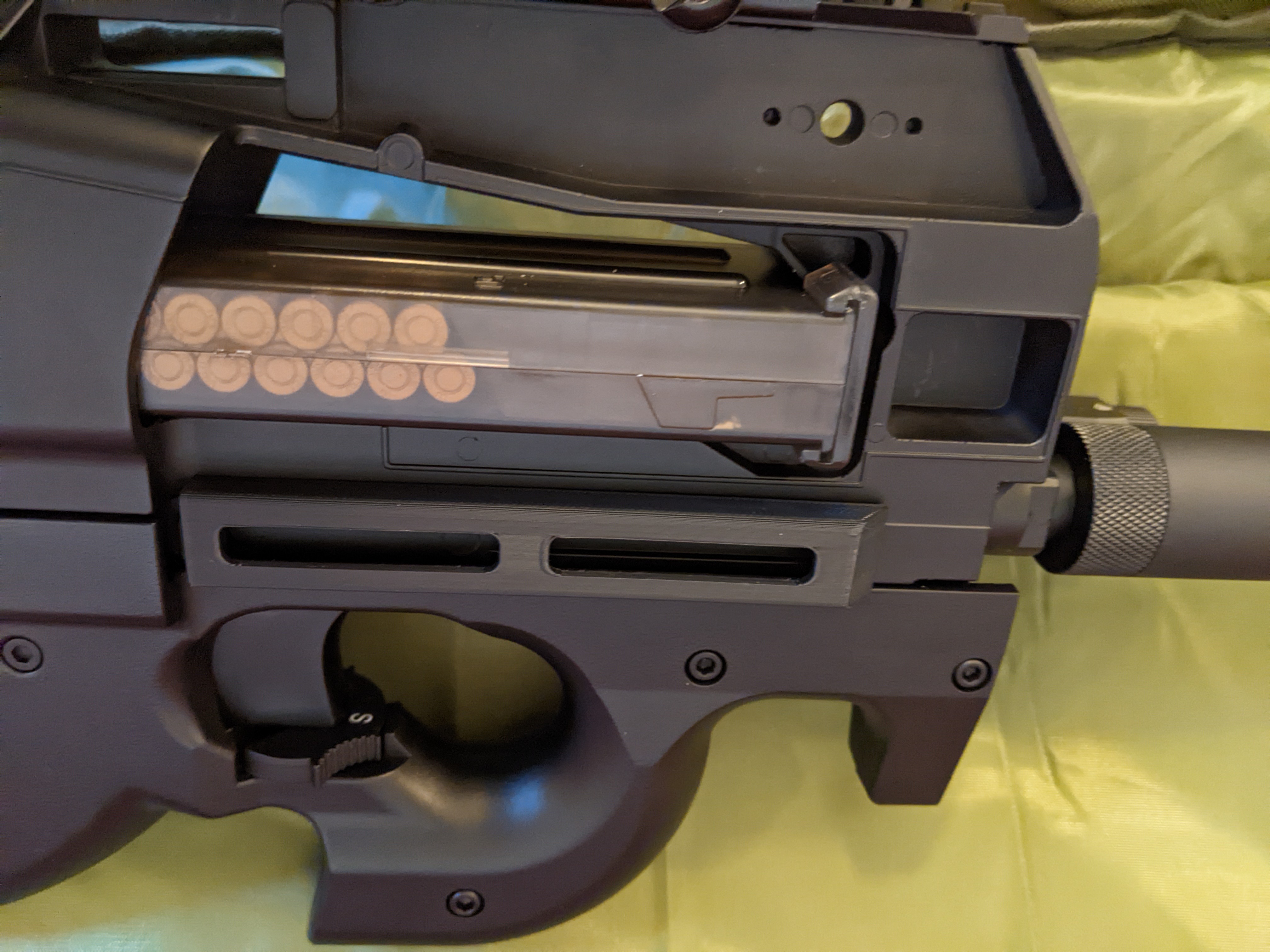 M-LOK compatible adapter for airsoft P90 (CYMA/CYBERGUN) by Lemo ...