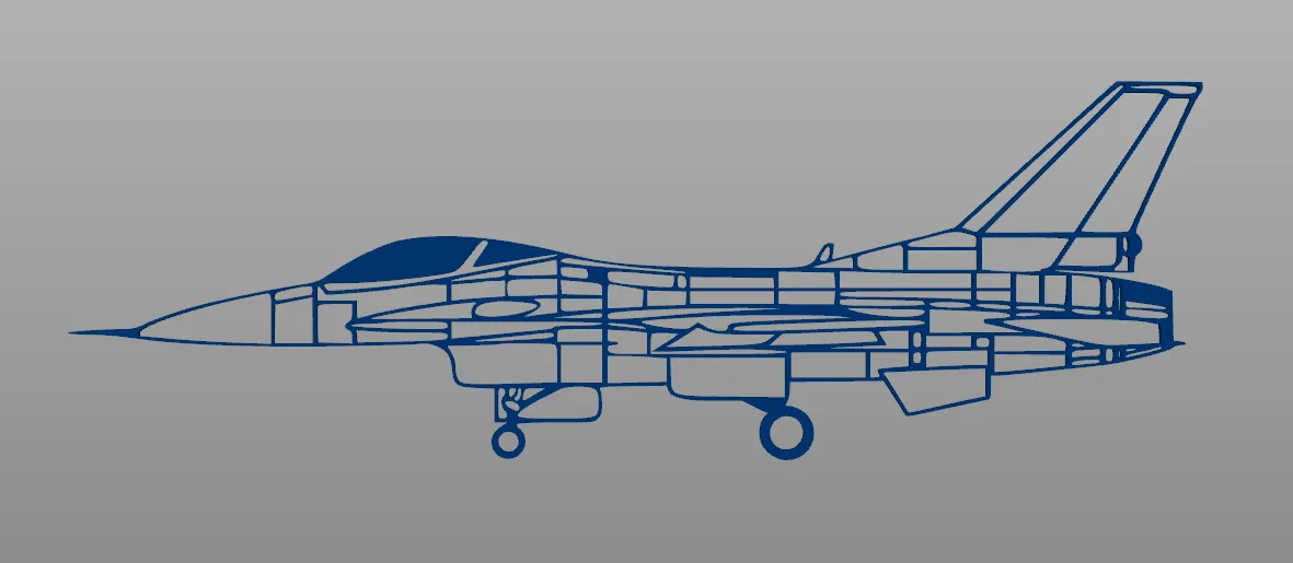 F-16 Fighting Falcon wall art by Ts3D | Download free STL model ...