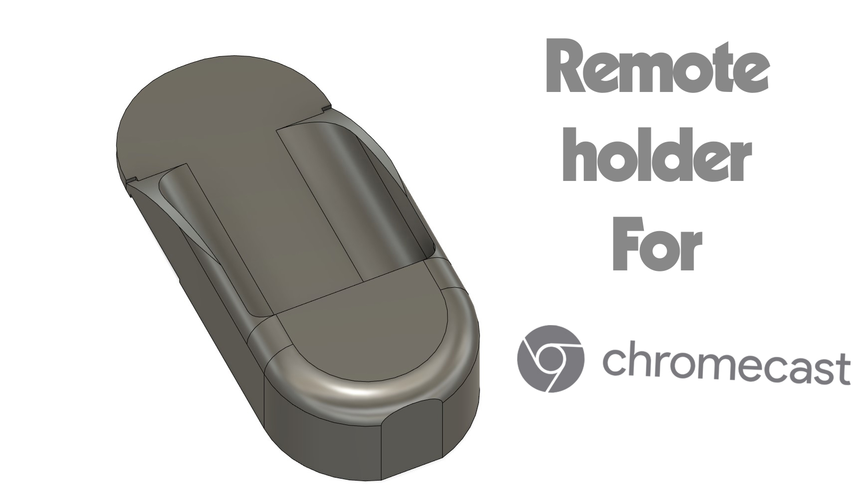 Chromecast remote holder to fix to a bed by Mazz | Download free STL ...