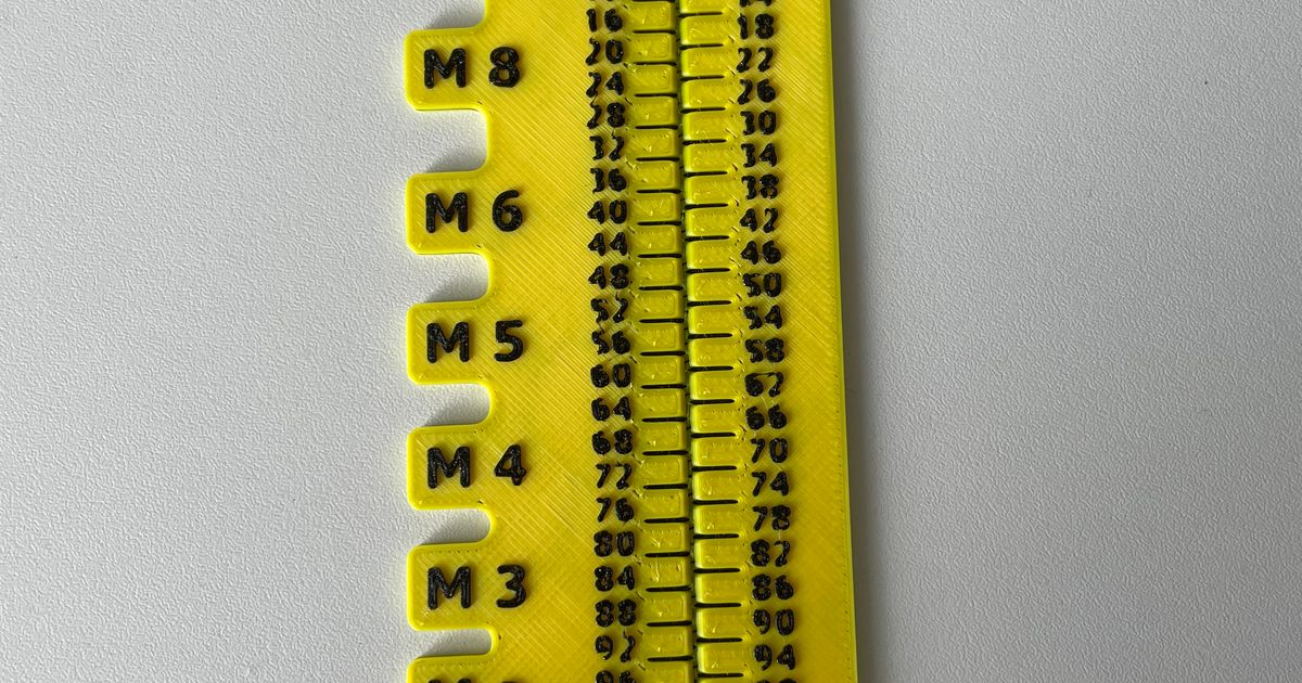 Thin screw measuring tool, M2-M10, 4-120mm by Peter | Download free STL ...
