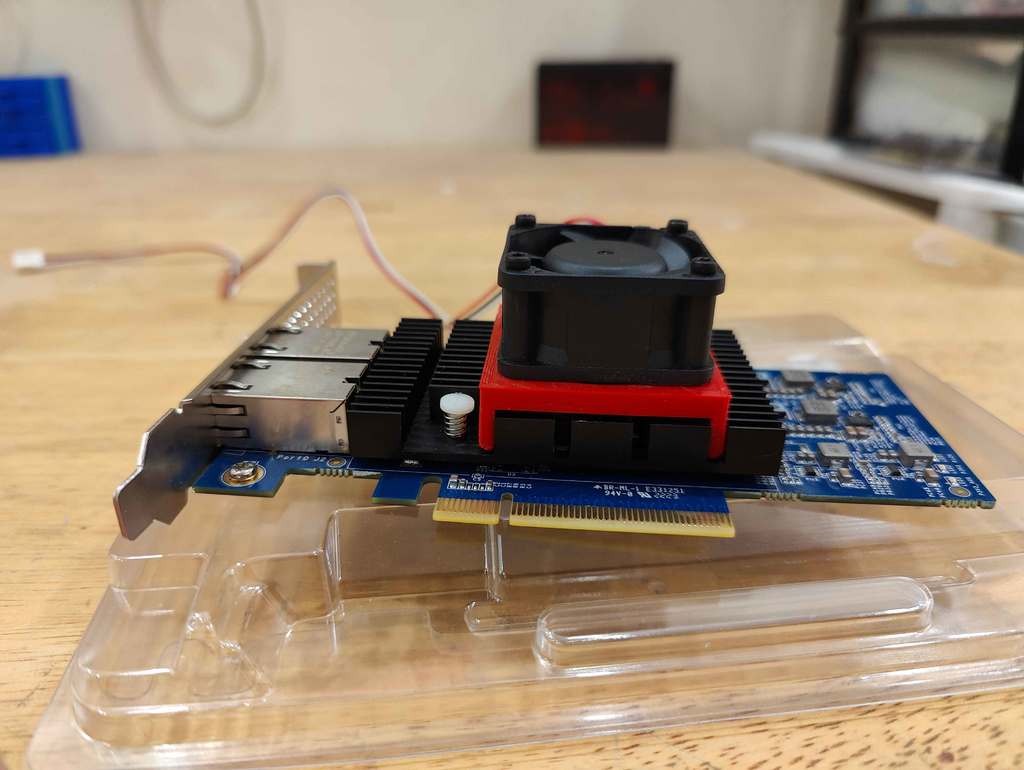 Intel X540-T2 10Gb Fan Mount Screwless by MusaedQ8 | Download free STL ...