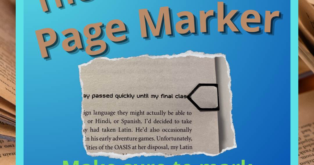 Book Page Marker - 1 minute print by Squeak_Studios | Download free STL ...